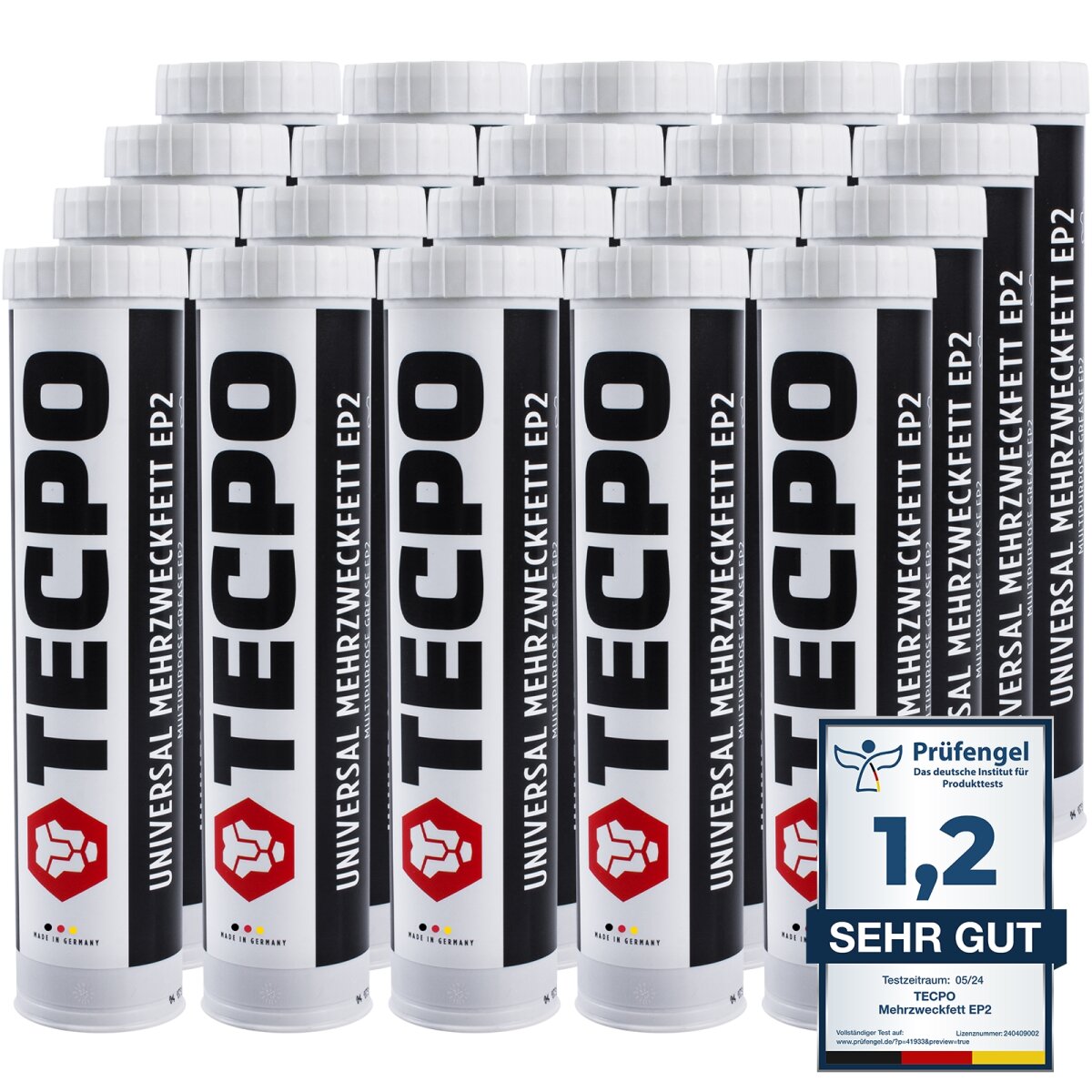 20x TECPO Universal Mehrzweckfett EP2, 400g, 73,99