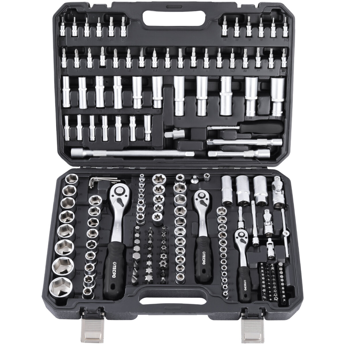 TECPO Steckschlüssel-Satz 192-tlg. – 1/4", 3/8", 1/2" Antrieb, 67,99