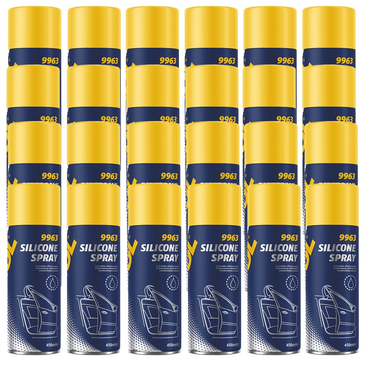 Mannol Silicone Spray, 24x 450 ml, 57,49