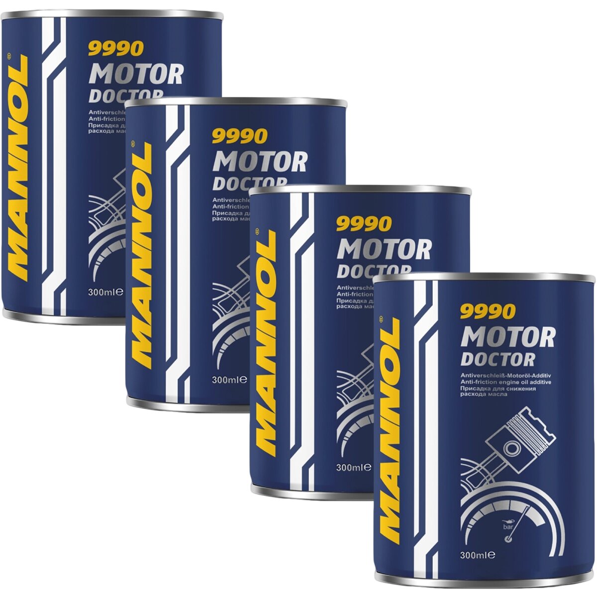 4x MANNOL Motor Doktor Motoröl Additiv, 300 ml, 16,90