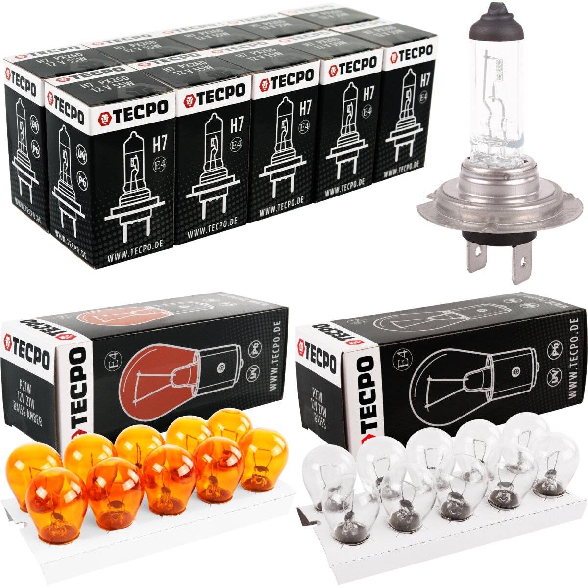 TECPO Autolampen-Set 30-tlg. H7 Blinker Bremslicht, 16,99