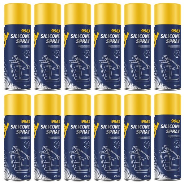 Mannol Silicone Spray, 12x 450 ml, 30,90