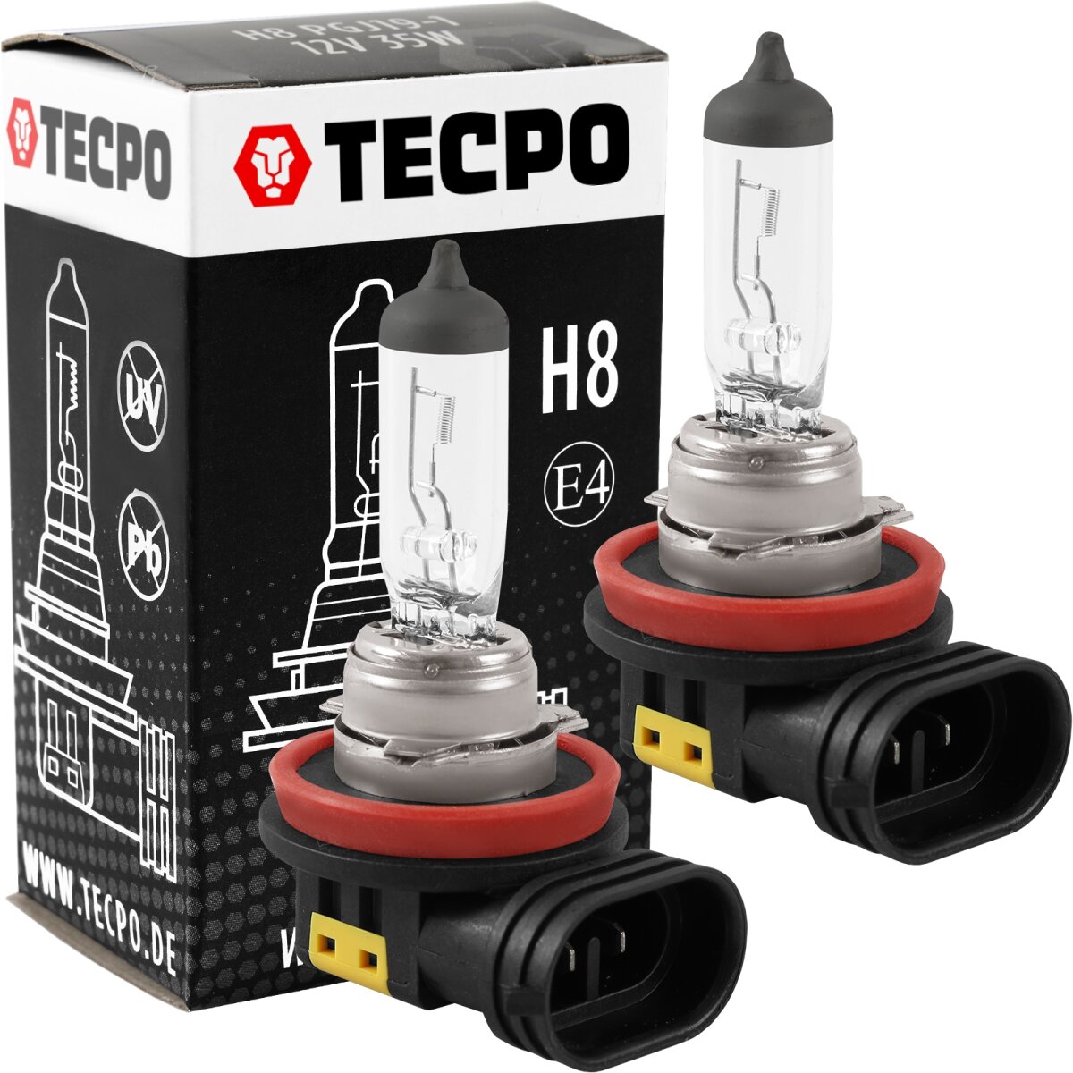 2x TECPO Glühbirne H8, 12V 35W, PGJ19-1, 8,99