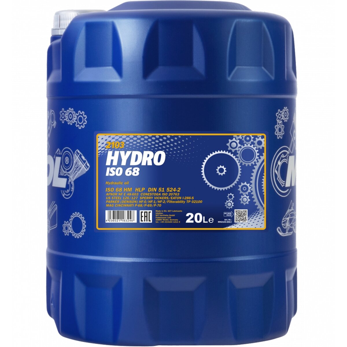 MANNOL Hydro ISO 68, 20 Liter, 62,99