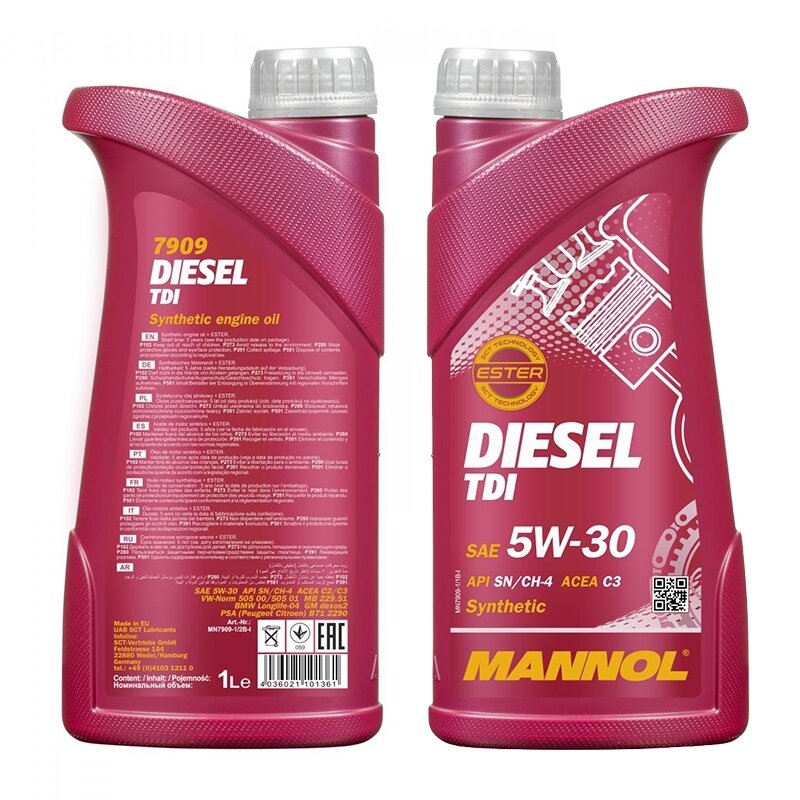 MANNOL Diesel TDI 5W-30 API SN/SM/CF, 1L, 10,99
